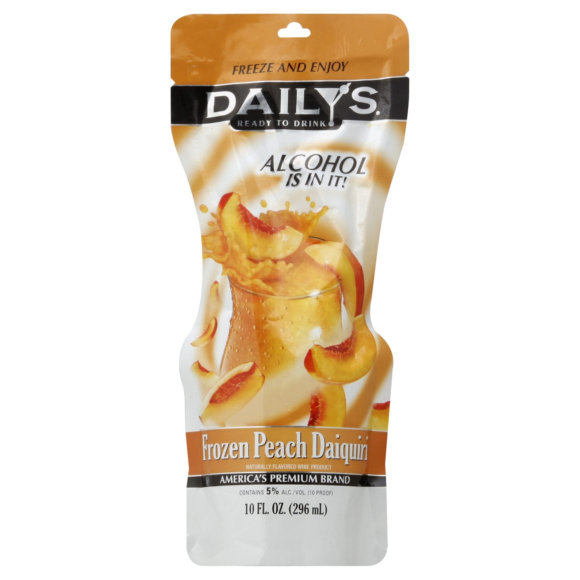 Daily's RTD Peach Pouch - Enjoy 10oz of Flavor!